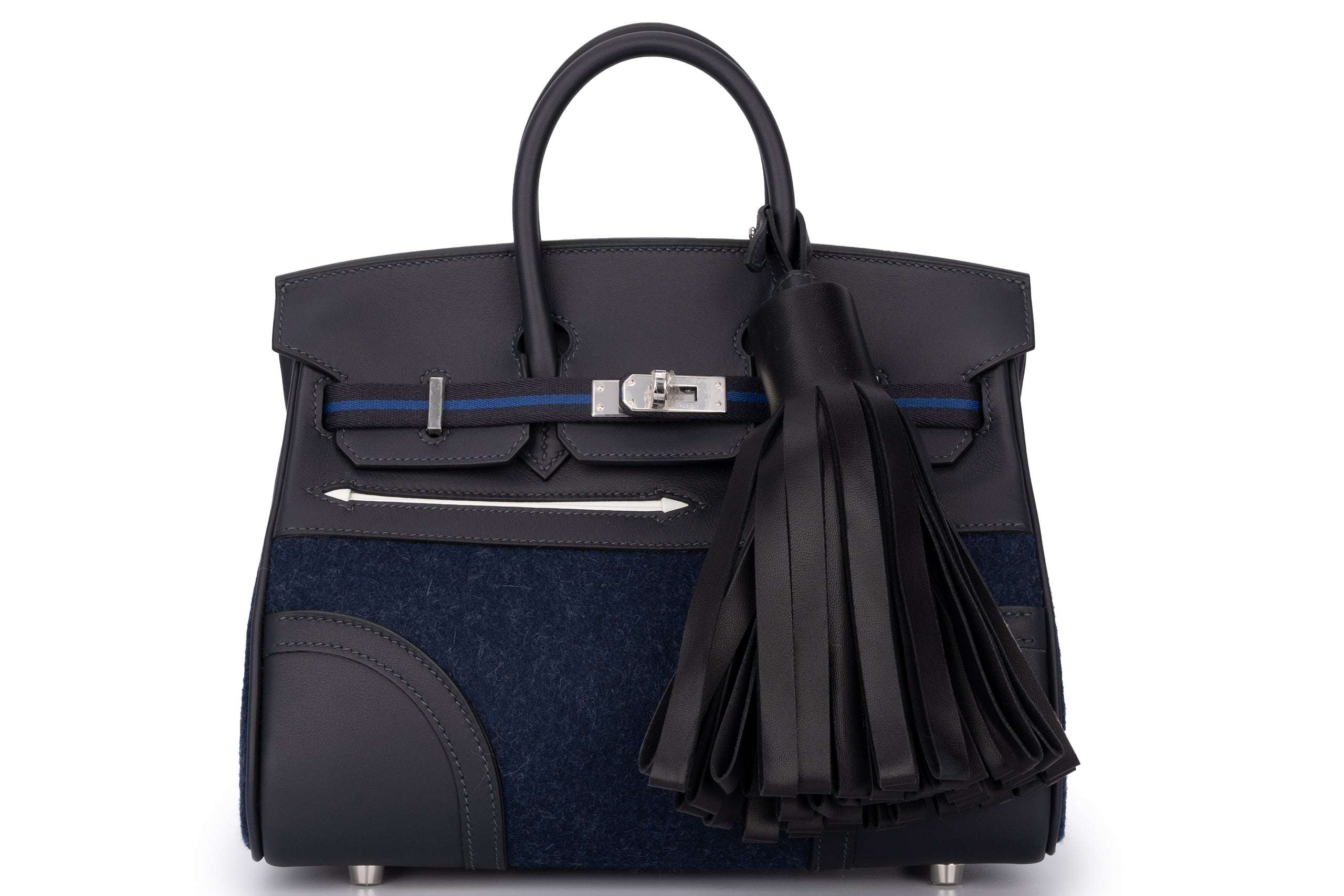 Hermès Birkin 25 Limited Edition Swift/Feutre Go Team caban/Blue Fran ...