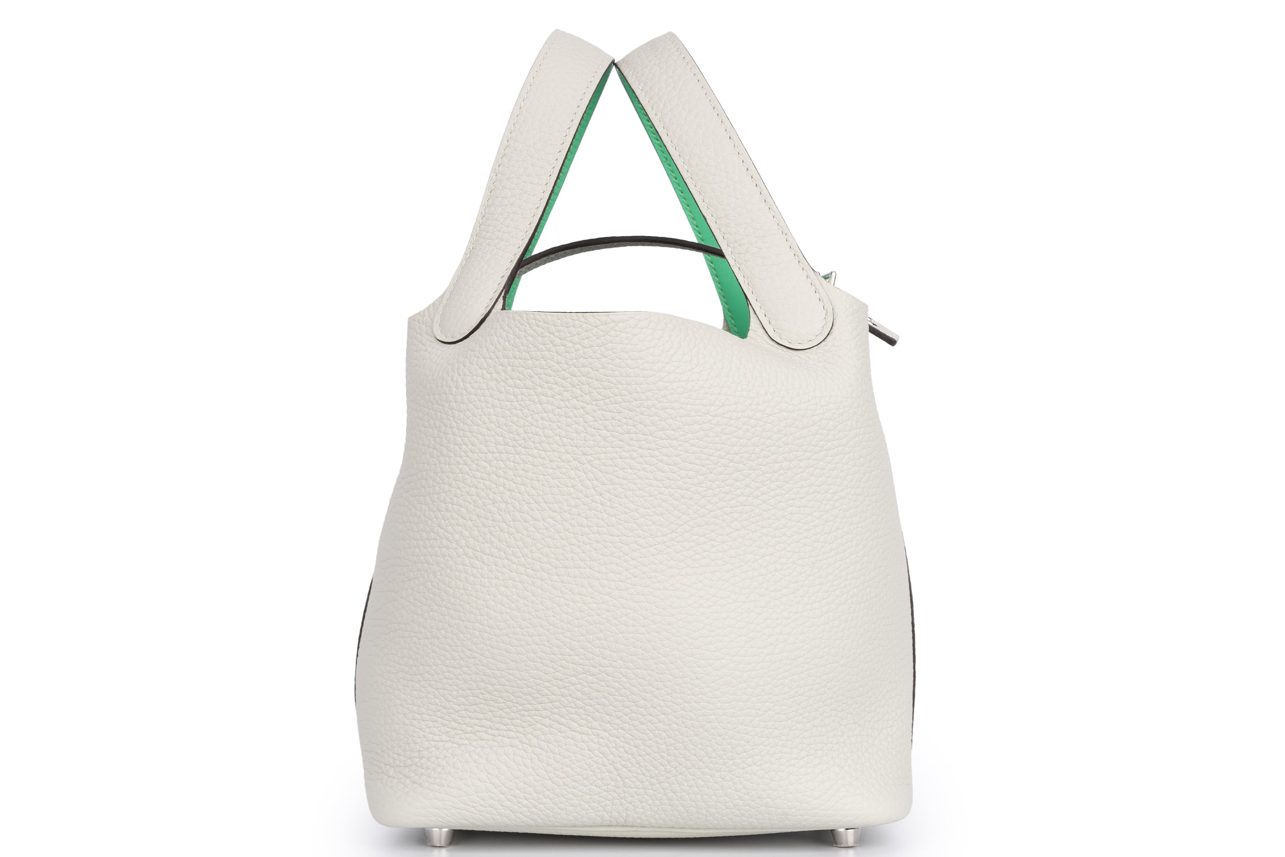 Hermès Picotin 18 Clemence Gris Neve Verso Menthe PHW – Love Luxury Dubai