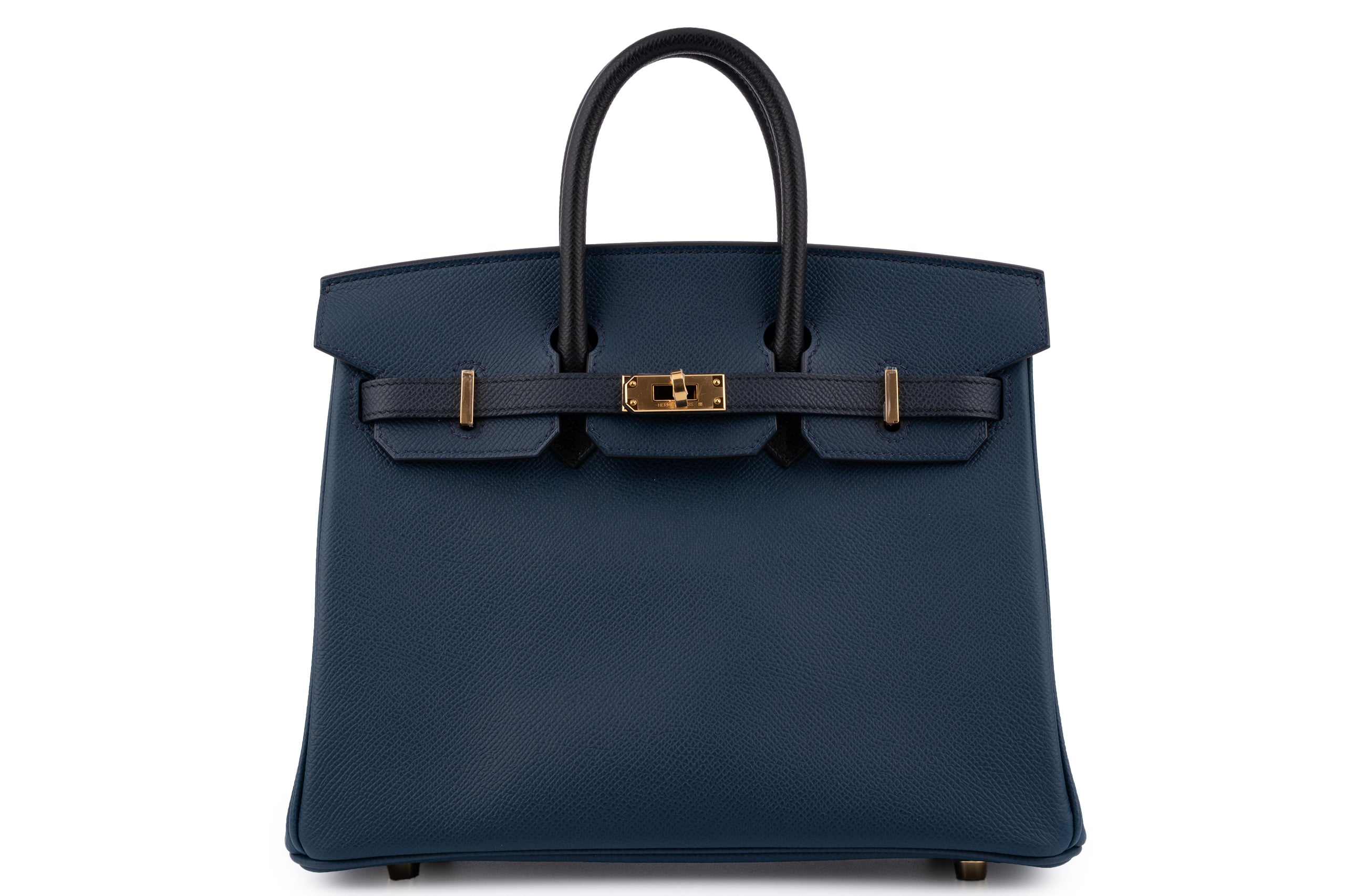 Hermès Birkin 25 Tri-Color Epsom Bleu De Prusse / Indigo / Noir GHW ...