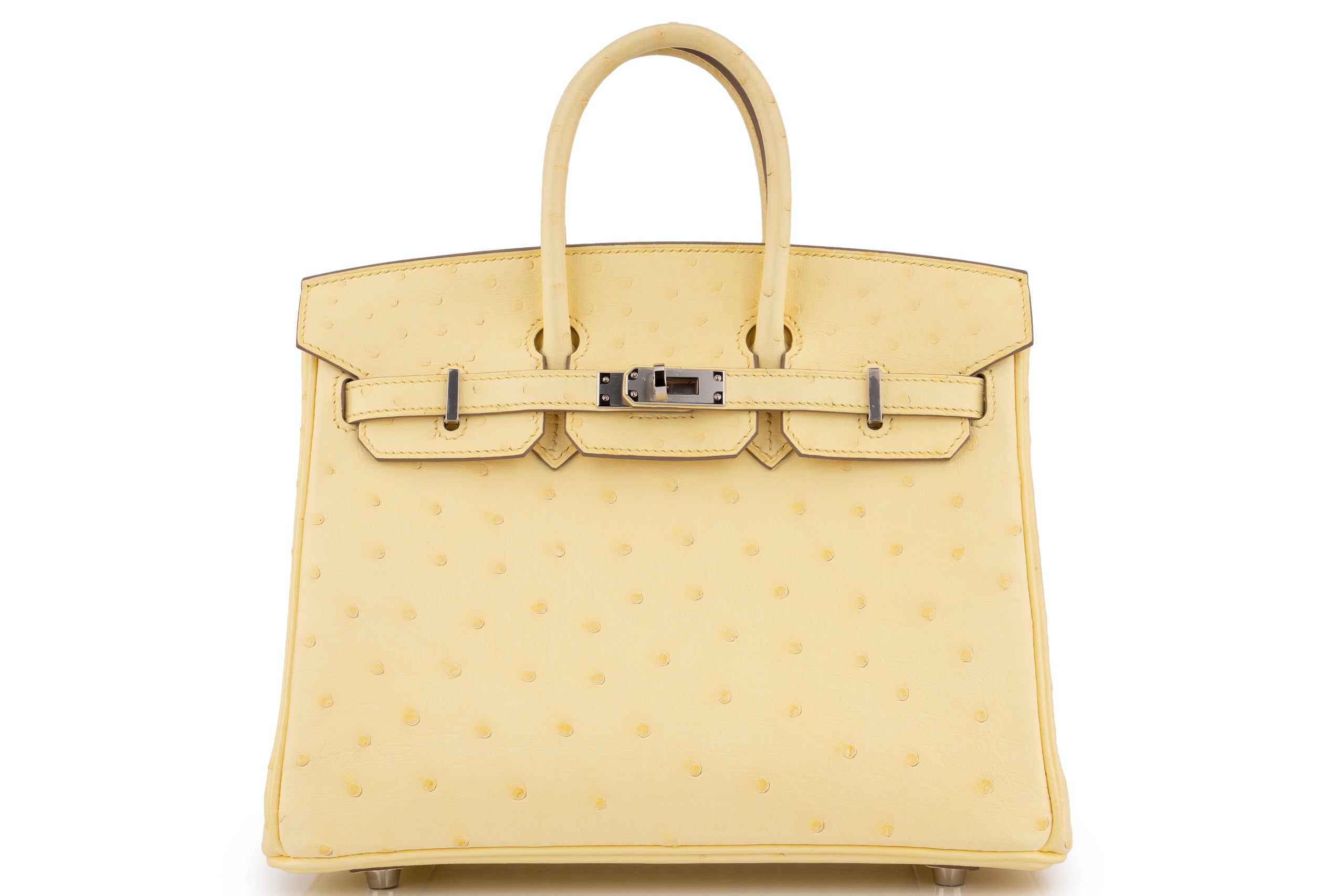 Hermès Birkin 25 Exotic Ostrich Limoncello PHW – Love Luxury Dubai