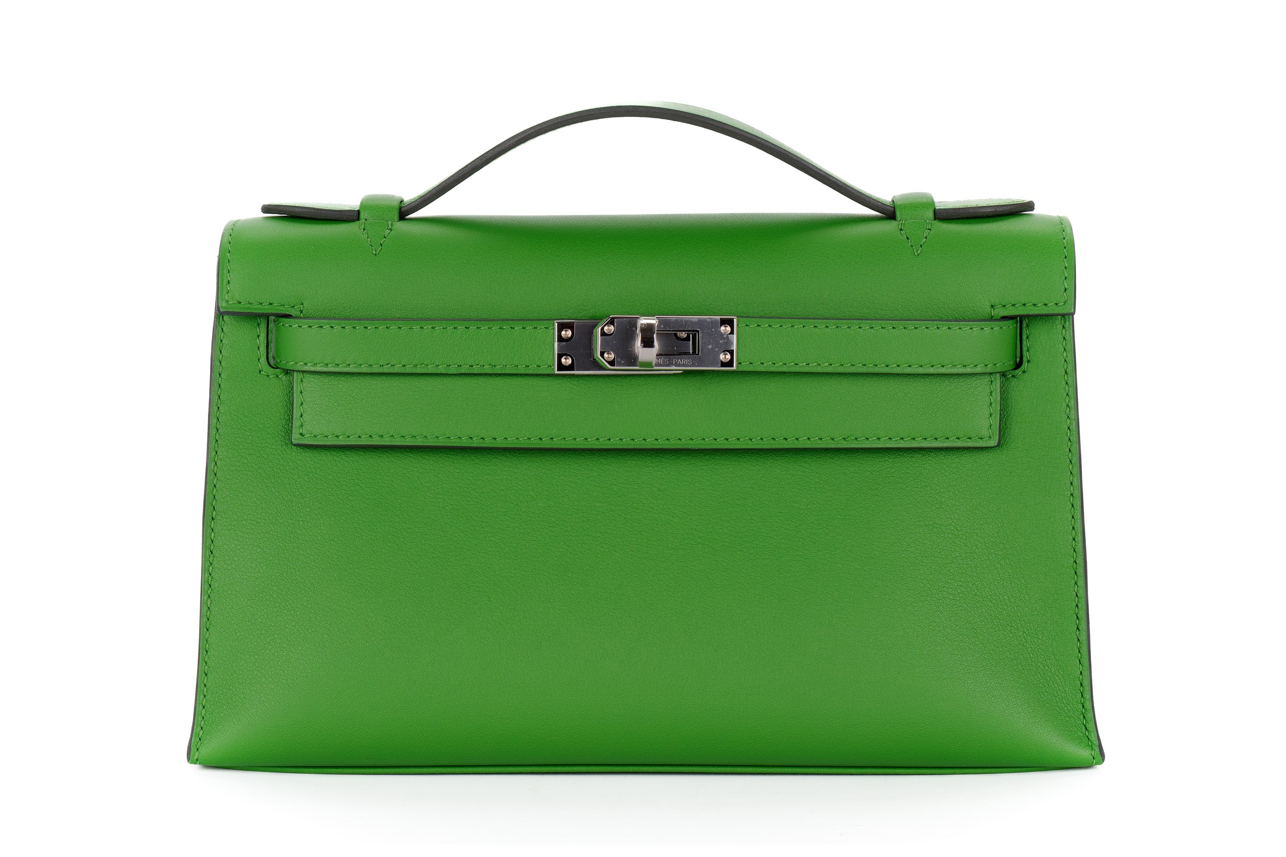 Hermès Mini Kelly Pochette Swift Vert Yucca PHW – Love Luxury Dubai