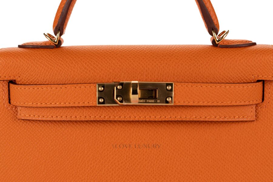 Hermès Mini Kelly Orange Epsom Gold Hardware – Love Luxury Dubai