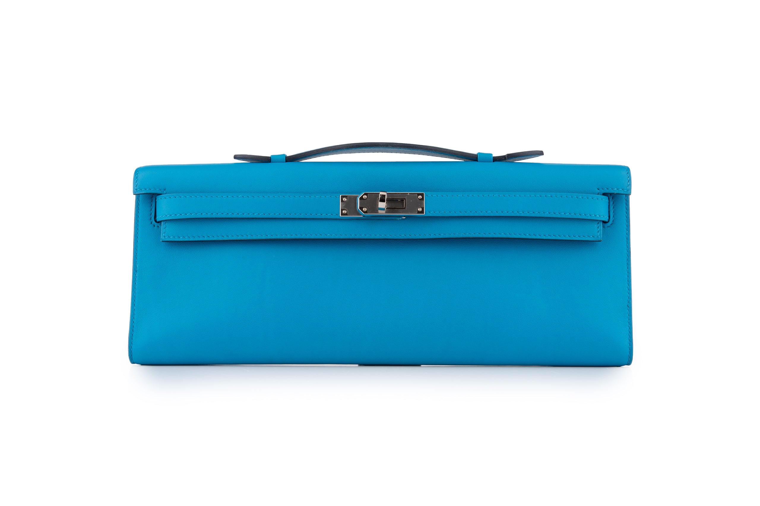 Hermès Kelly Cut Swift Bleu Frida PHW – Love Luxury Dubai