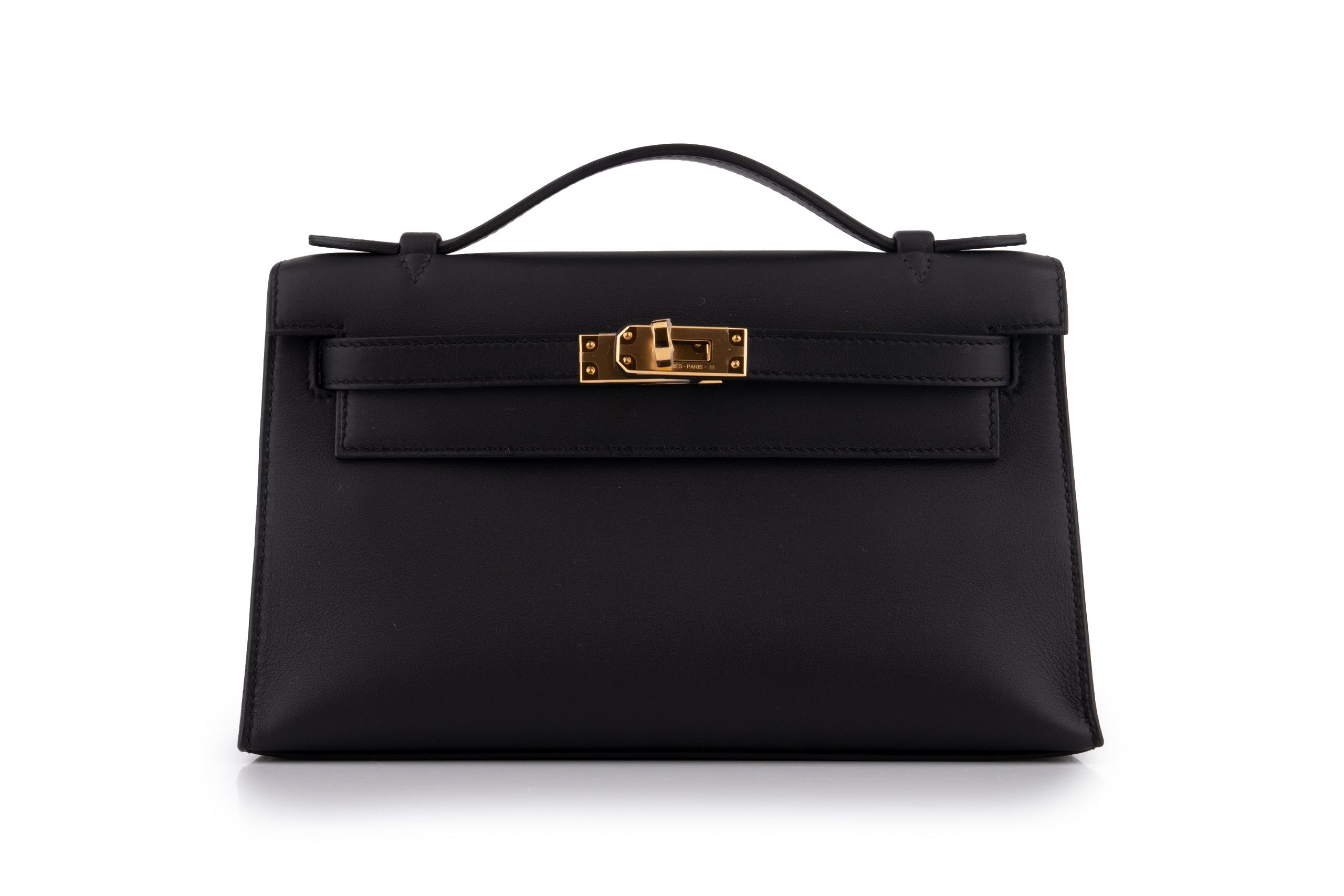 Hermès Kelly Pochette Swift Noir GHW – Love Luxury Dubai